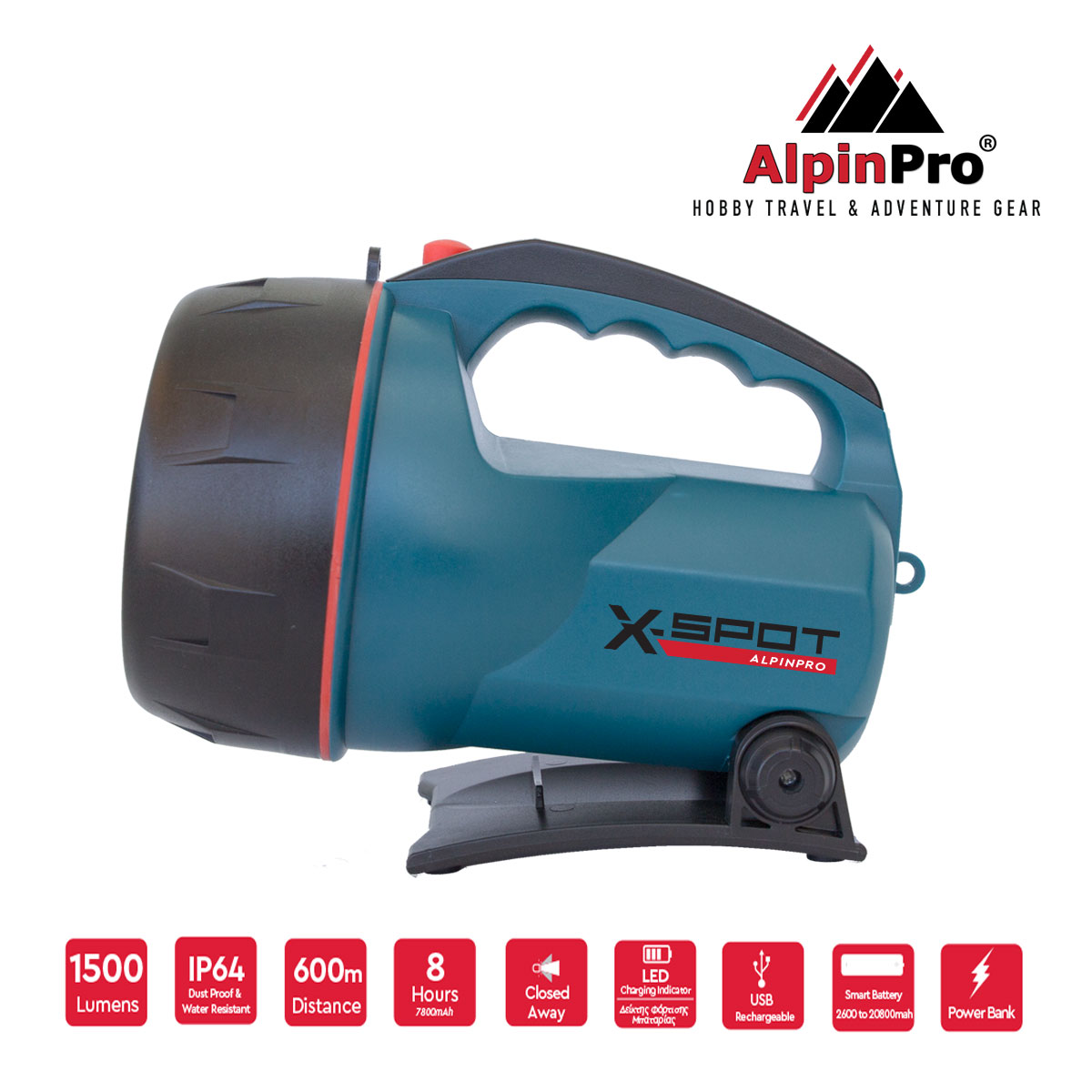 X-SPOT - Rechargeable - 1500lum - AlpinPro